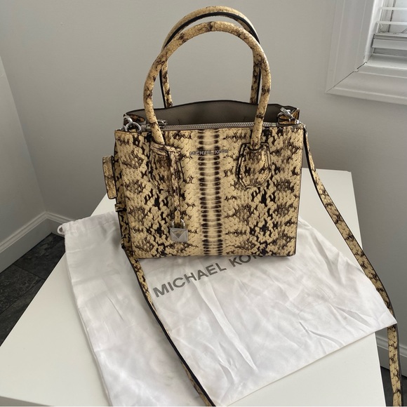 Michael Kors | Bags | Michael Kors Snakeskin Handbag | Poshmark